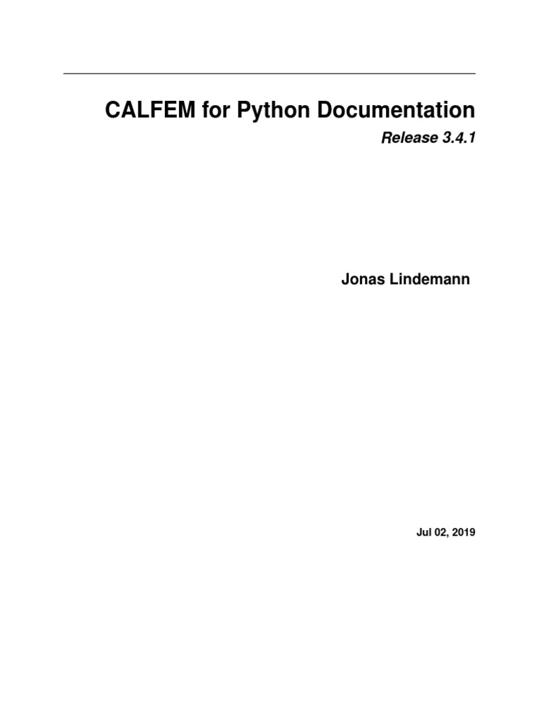 Calfem For Python | PDF | Linear Map | Stiffness