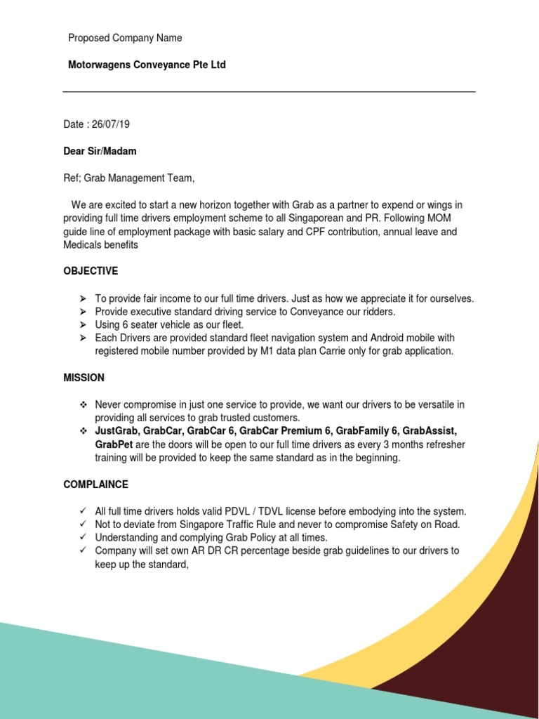 Partnership Proposal for Driver Employment | PDF | Career & Growth ...