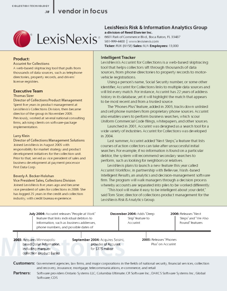 Collections Management Solutions - Accurint for Collections | Lexis ...