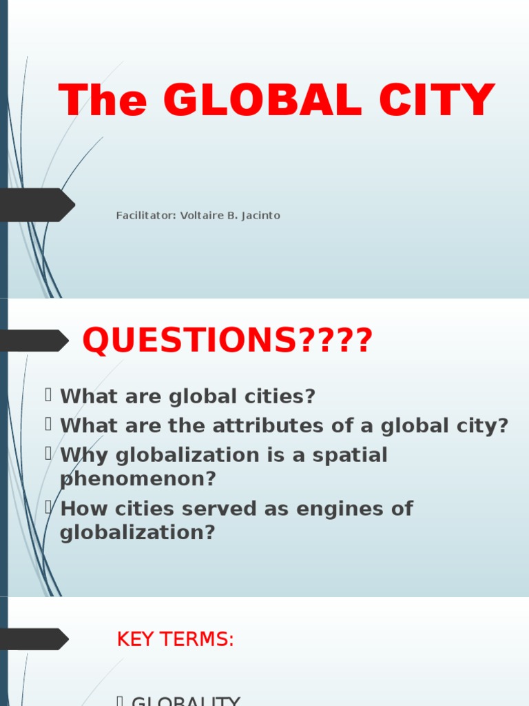 Understanding Global Cities and Globalization | PDF | Globalization ...