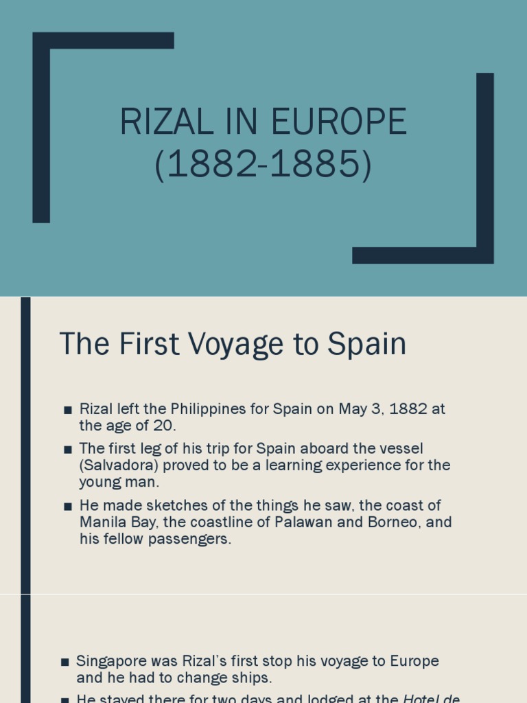 Rizal in Europe | PDF | Spain