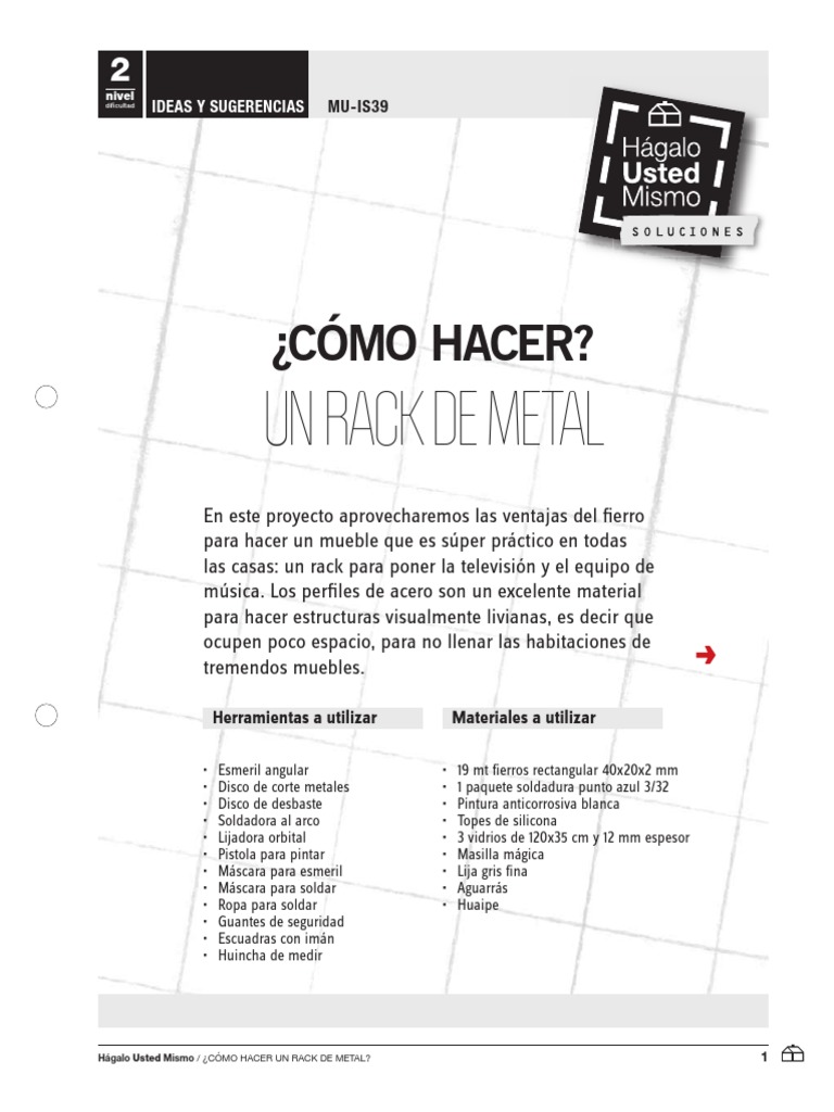 Como Hacer Un Rack de Metal | PDF | Soldadura | Construcción