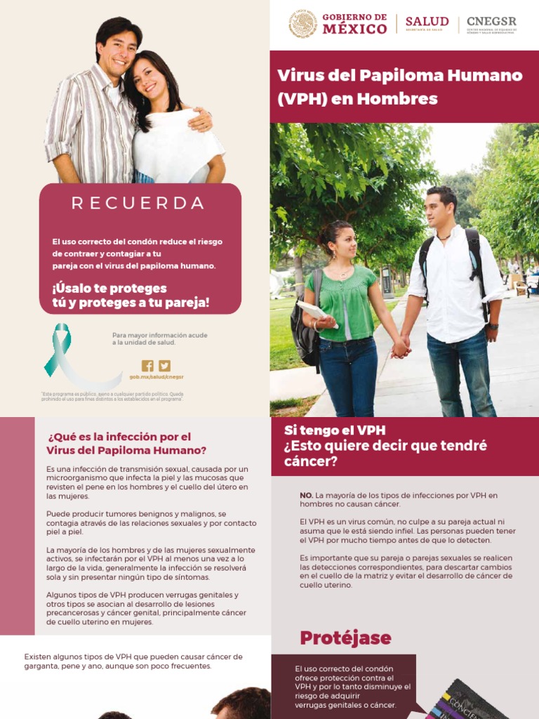 Folleto VPH en Hombres | PDF | Cáncer | Reproducción humana