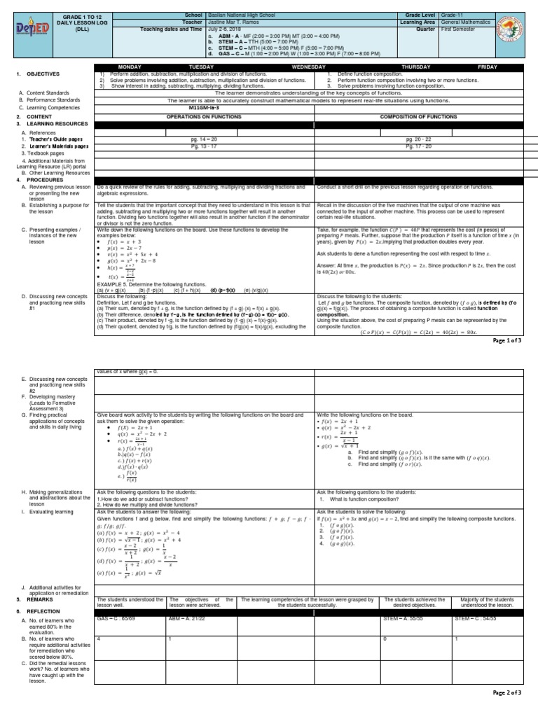 DLL Week 5 | PDF | Function (Mathematics) | Multiplication