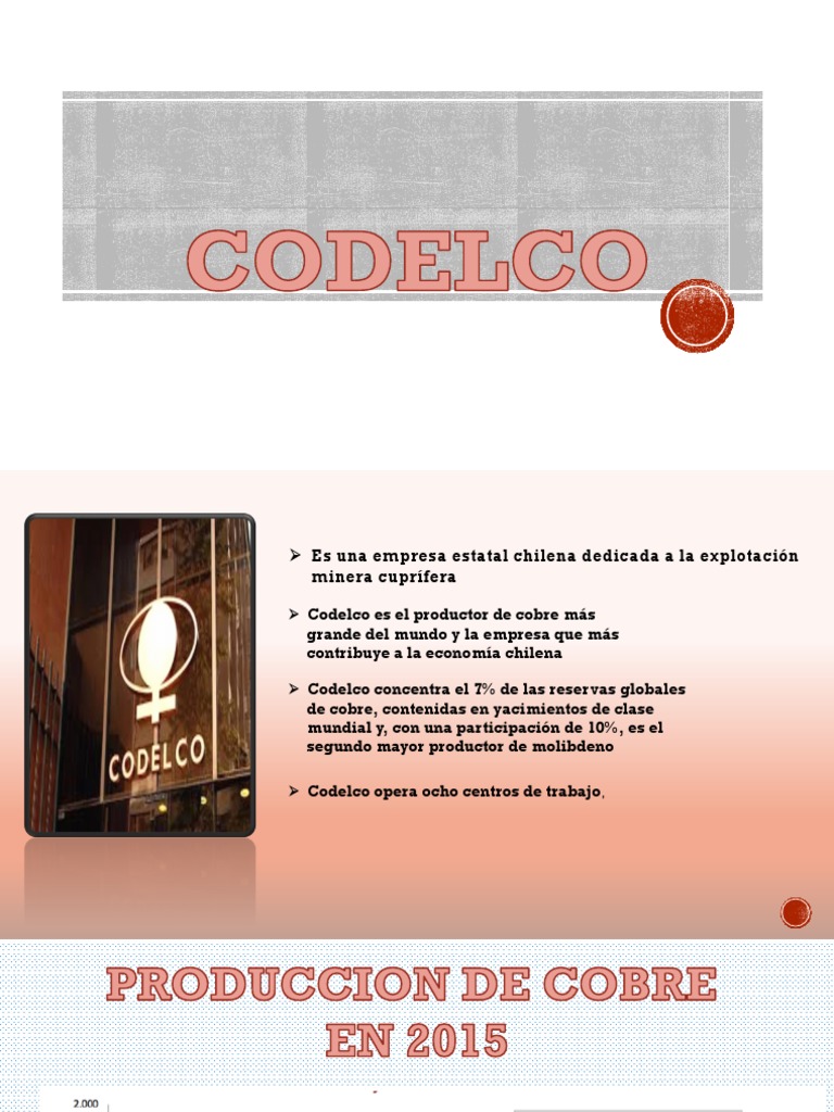 Codelco: Líder Mundial en Producción de Cobre | PDF