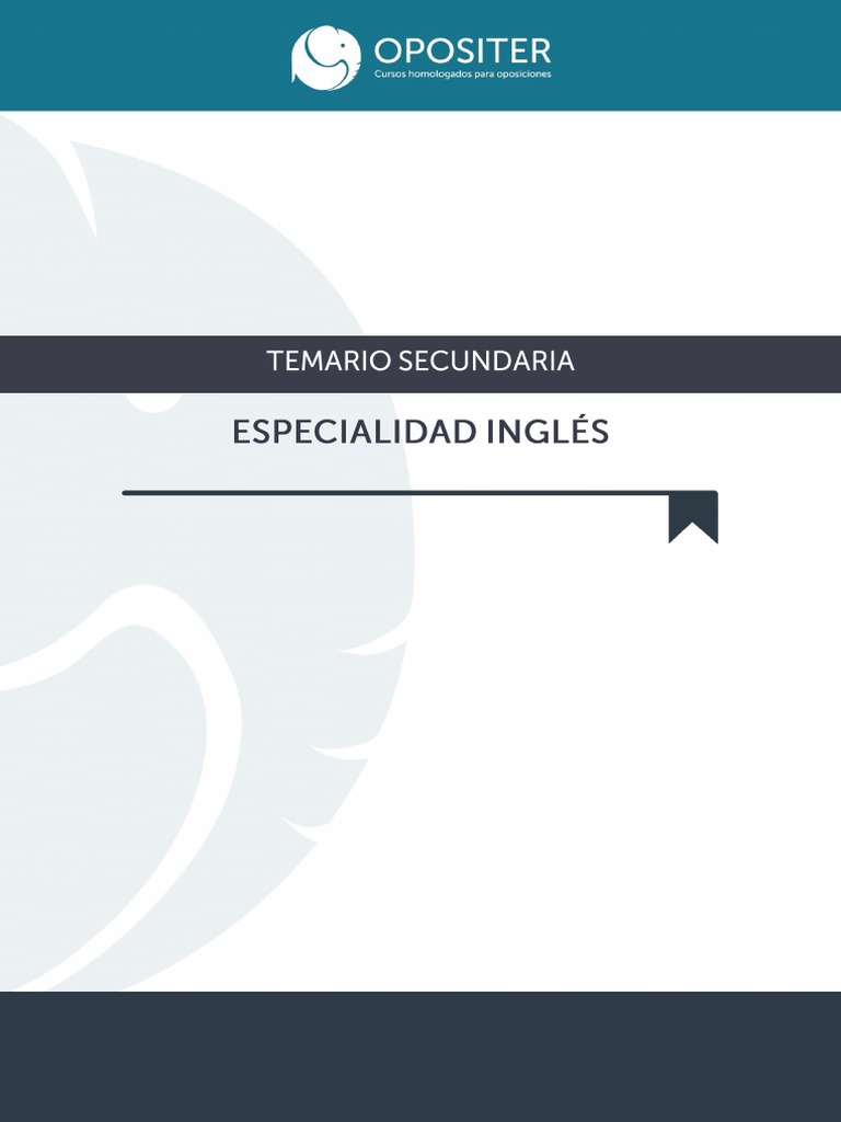 Temario Secundaria Ingles | PDF