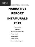 Narrative Report For Intramurals 2023 | PDF