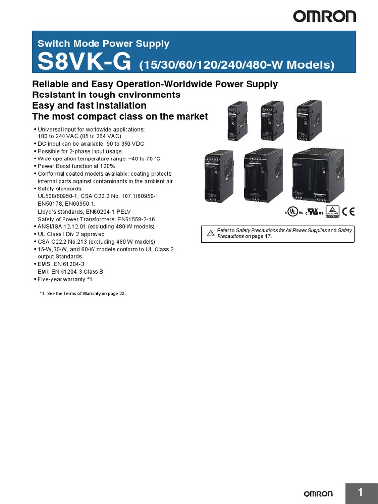 S8VK-G Datasheet en 201510 T37I-E-02 Rev5 2 | PDF | Rectifier | Power ...