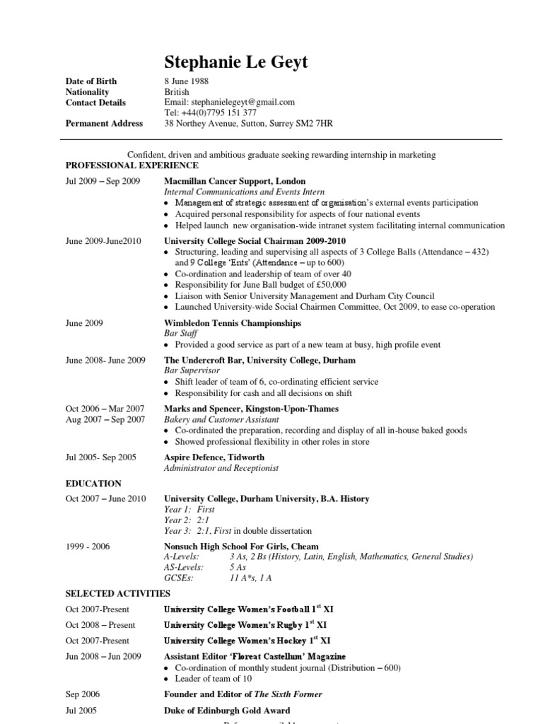 CV Stephanie Le Geyt Keynoir | PDF | Business