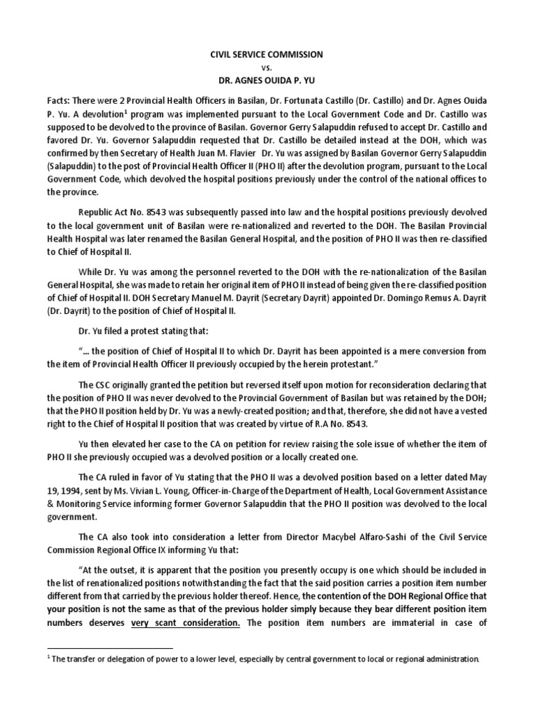 CSC Vs YU Not Me Yu | PDF | Devolution | Virtue