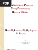 Pagsasakop NG Mga Hapones Sa Pilipinas | PDF