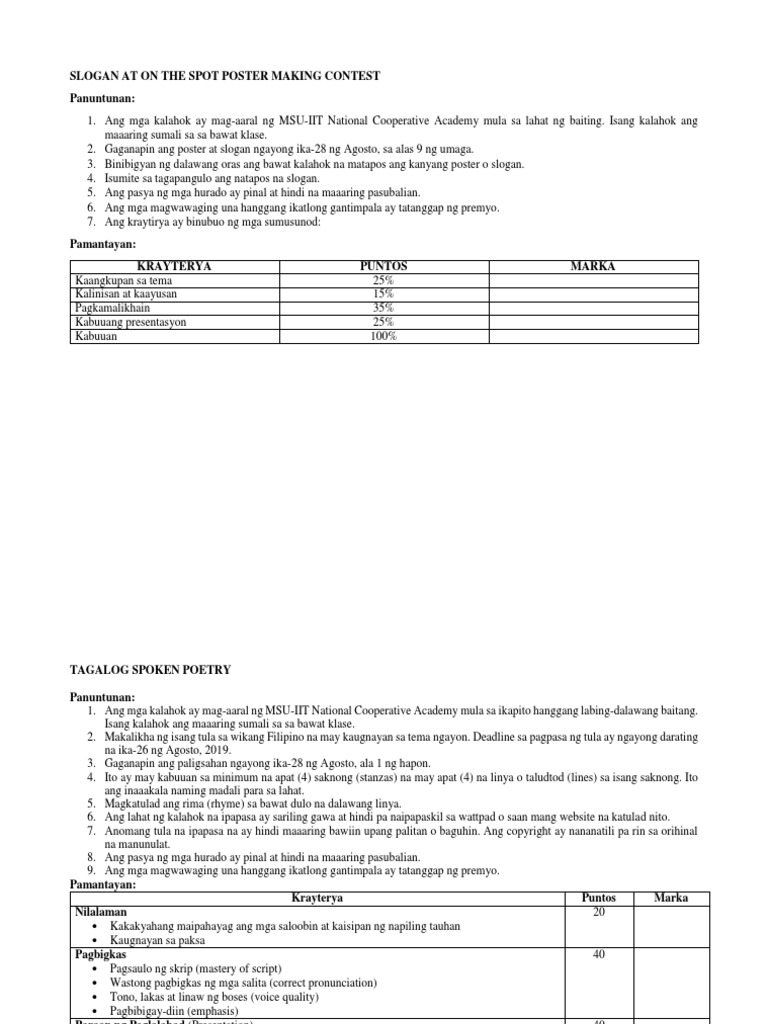 Mekaniks at Krayterya Final | PDF