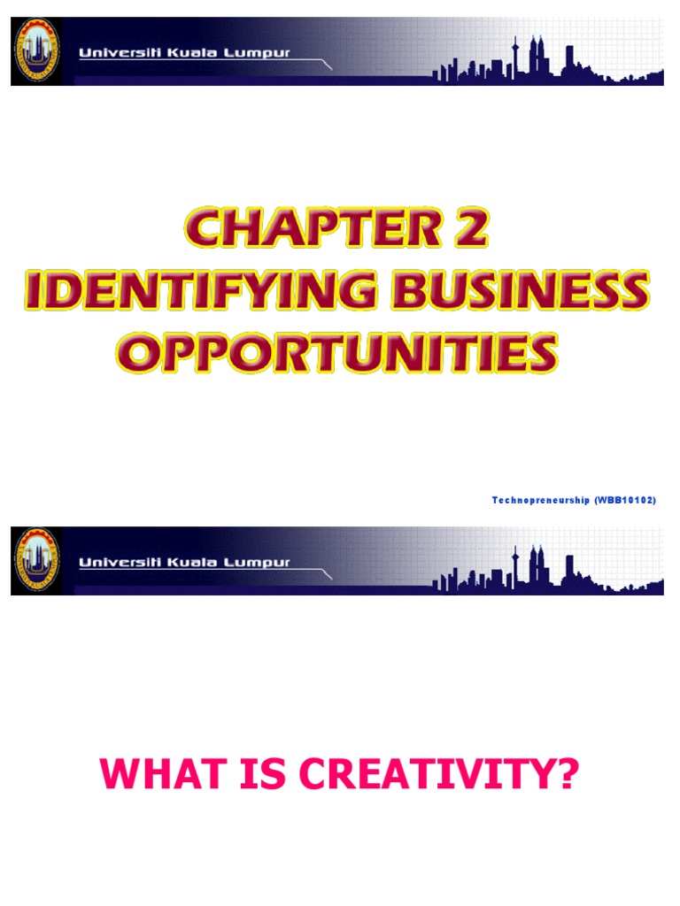 Business Opportunity Identification | PDF | Financial Risk ... Business Opportunity Identification | PDF | Financial Risk ...