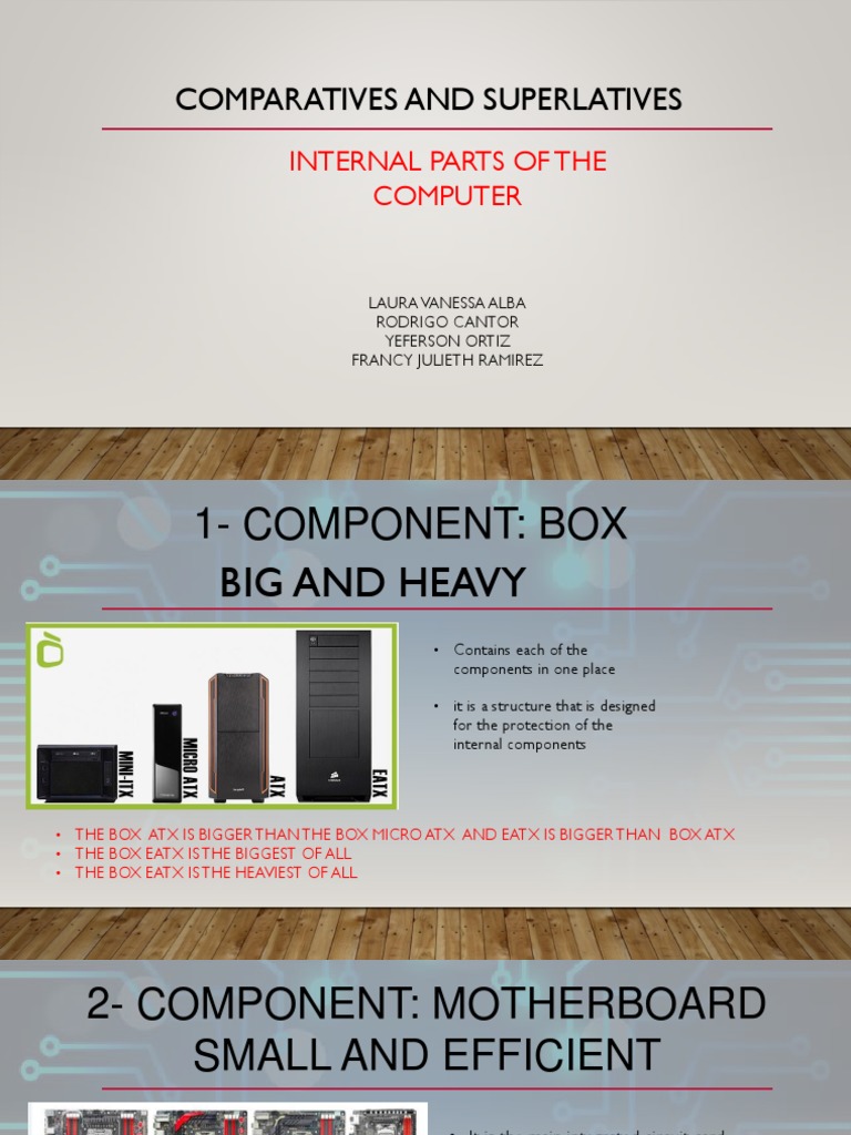 Comparatives and Superlatives: Internal Parts of The Computer | PDF ...