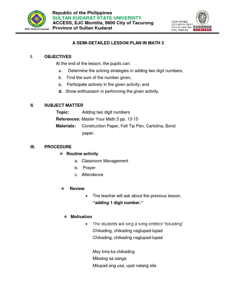 4 A's Lesson Plan A | PDF | Lesson Plan | Educational Psychology
