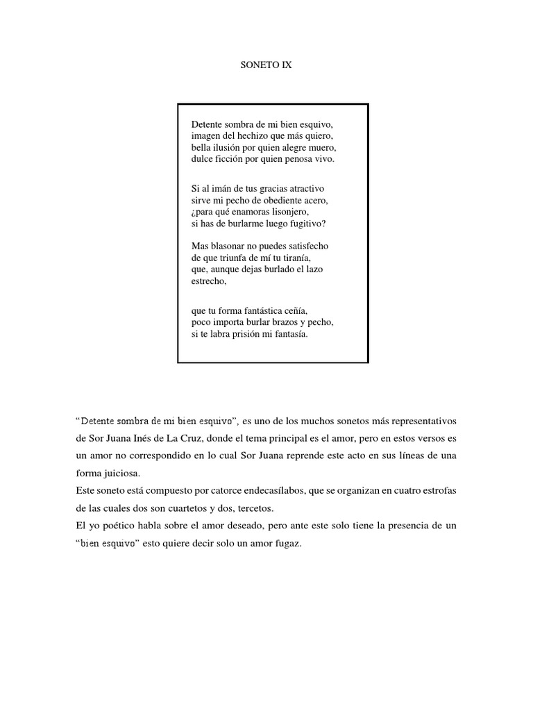 Soneto Ix | PDF | Sonetos