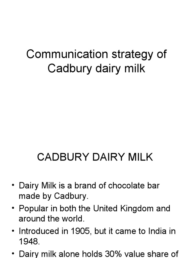 Cadbury Dairy Milk Communication Strategy | PDF