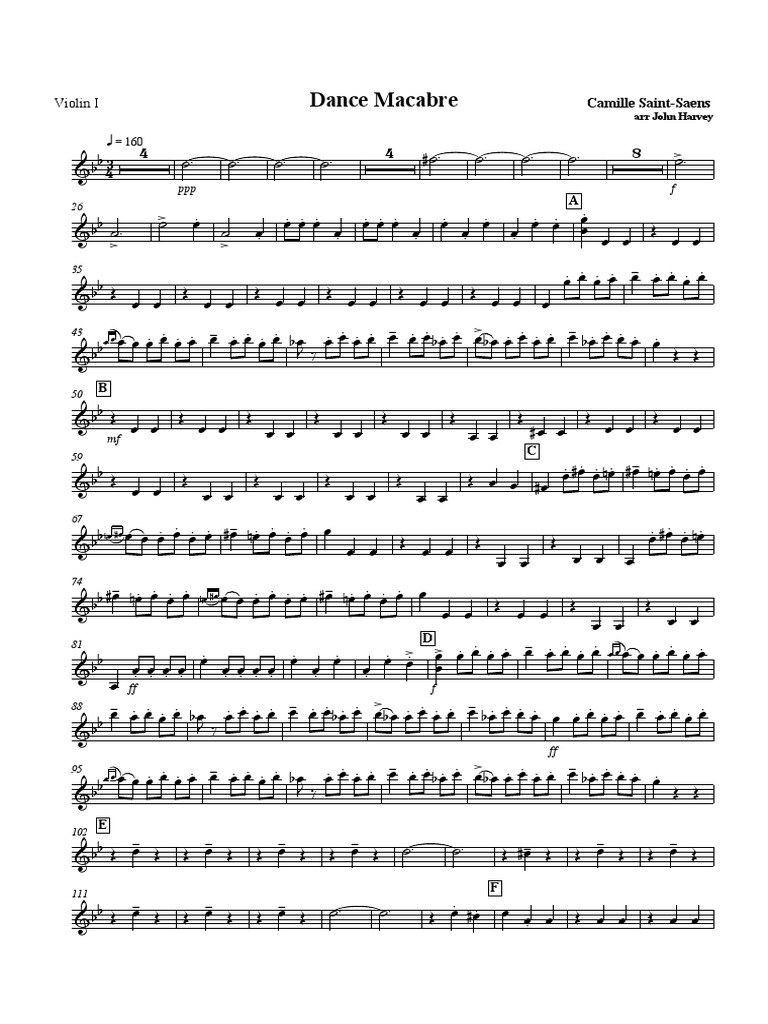 Dance Macabre: Camille Saint-Saens | PDF