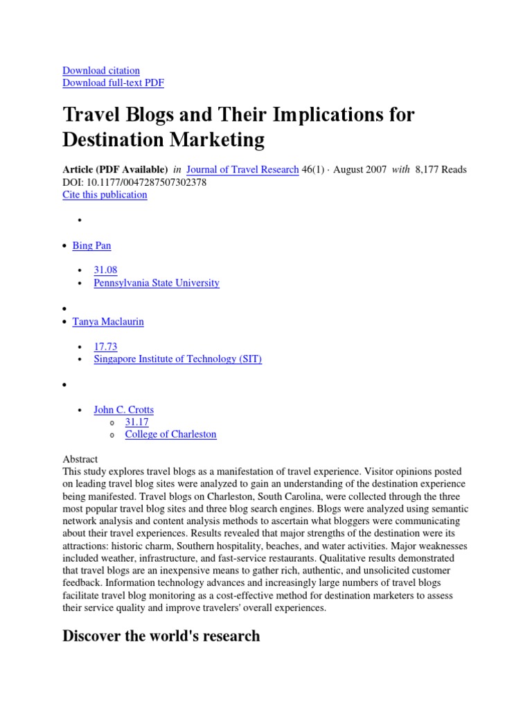 Blogger Reference 6 | PDF | Blog | Data Analysis