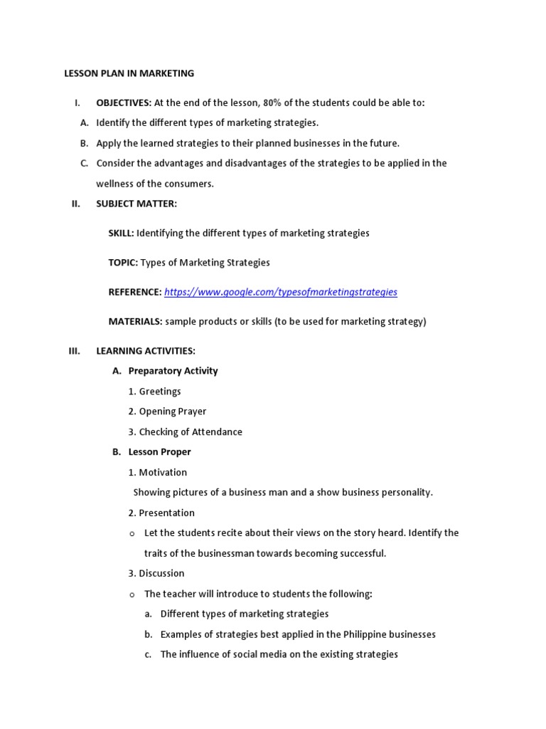 Marketing Strategies for Students | PDF