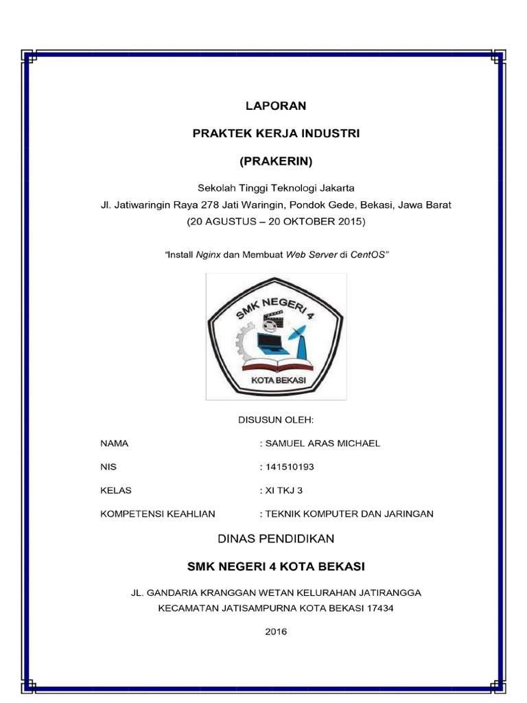 Contoh Laporan PKL | PDF