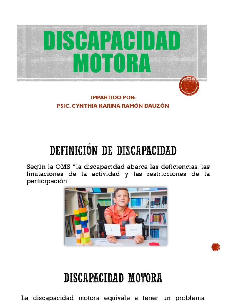 Definición y Aspectos de Discapacidad Motora | PDF