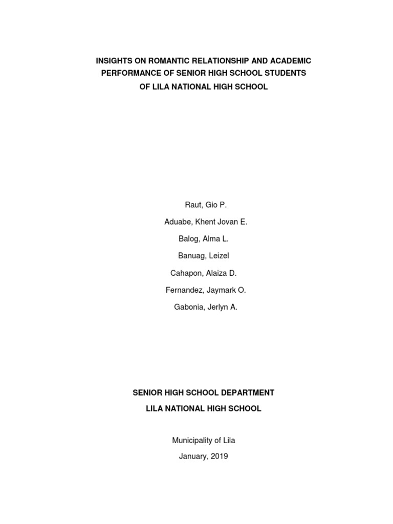The Relationship Between Romantic Relationships and Academic ...