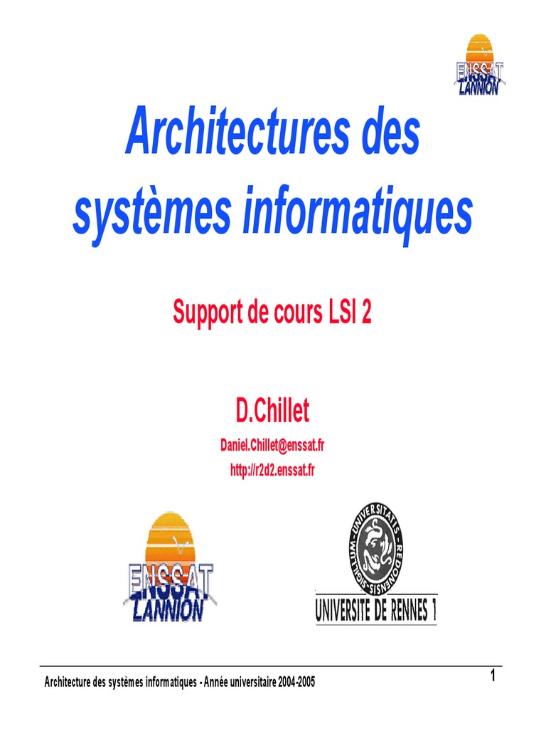 Architecture des Systèmes Informatiques | PDF | Programme informatique ...