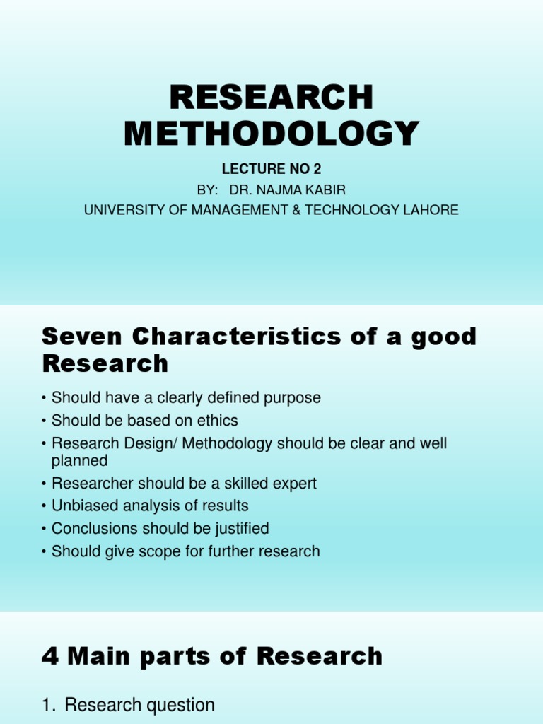 Lecture 2 Research Methodology | PDF