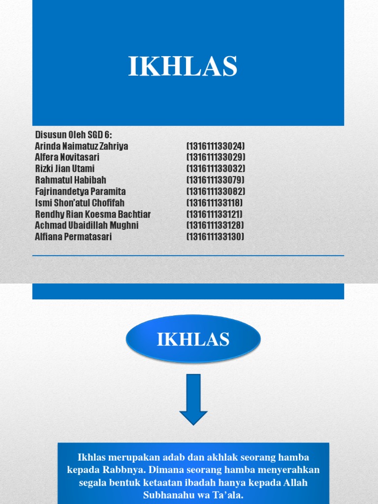 SGD 6 Ikhlas | PDF