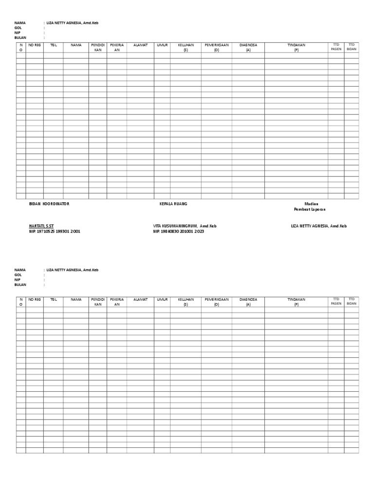 Form Soap Harian | PDF
