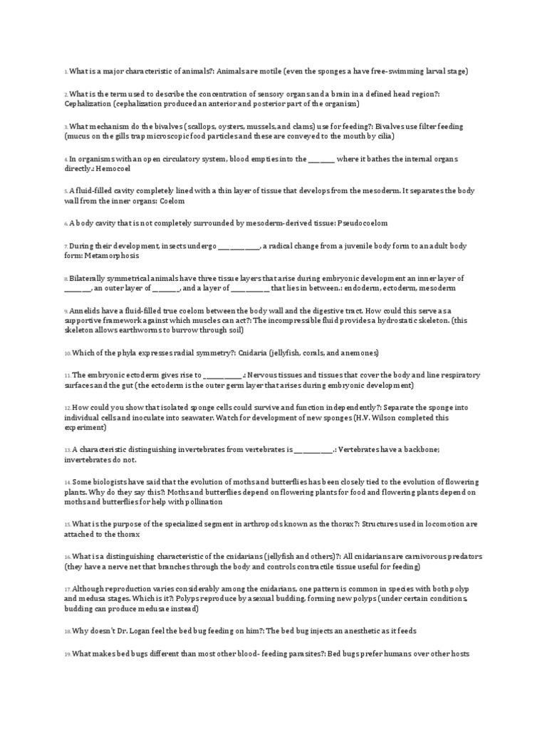 Biol 1002 Exam 2 | PDF | Bivalvia | Insects