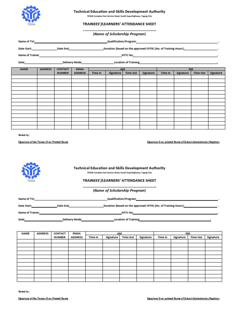 Technical Education and Skills Development Authority Trainees'/Learners ...