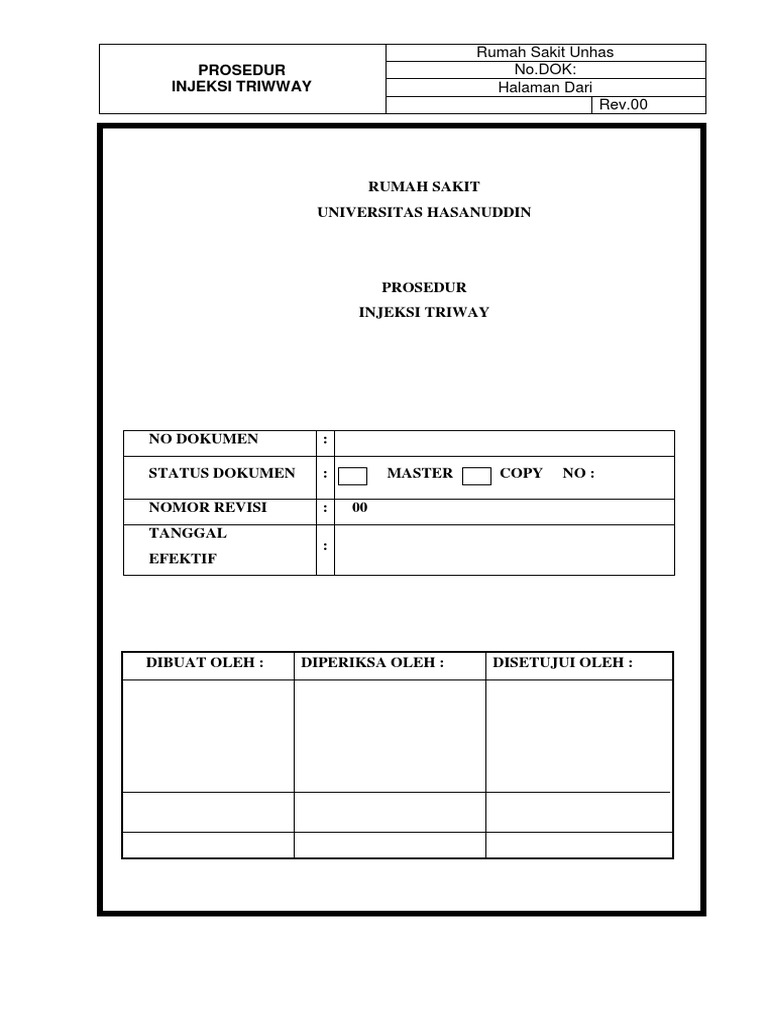 SOP Injeksi Triway | PDF