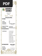Barangay Assembly Day 2023 | PDF