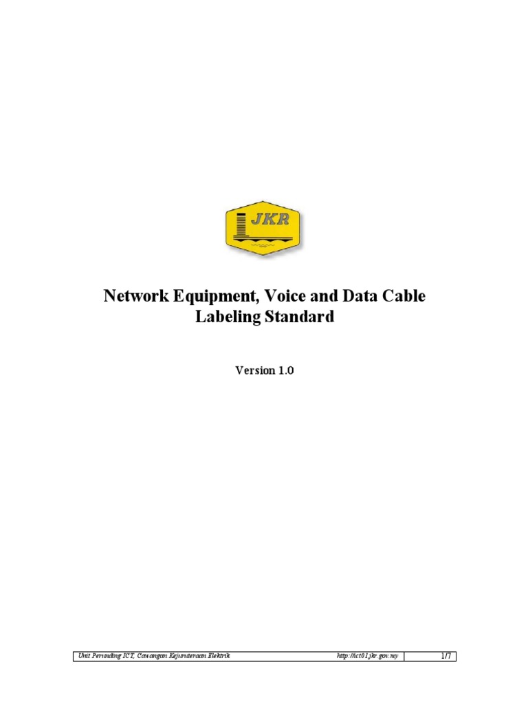 ICT Network Equipment, Voice and Data Cable Labelling Standard | PDF ...