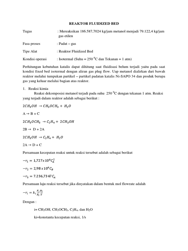 Reaktor Fluidized Bed | PDF