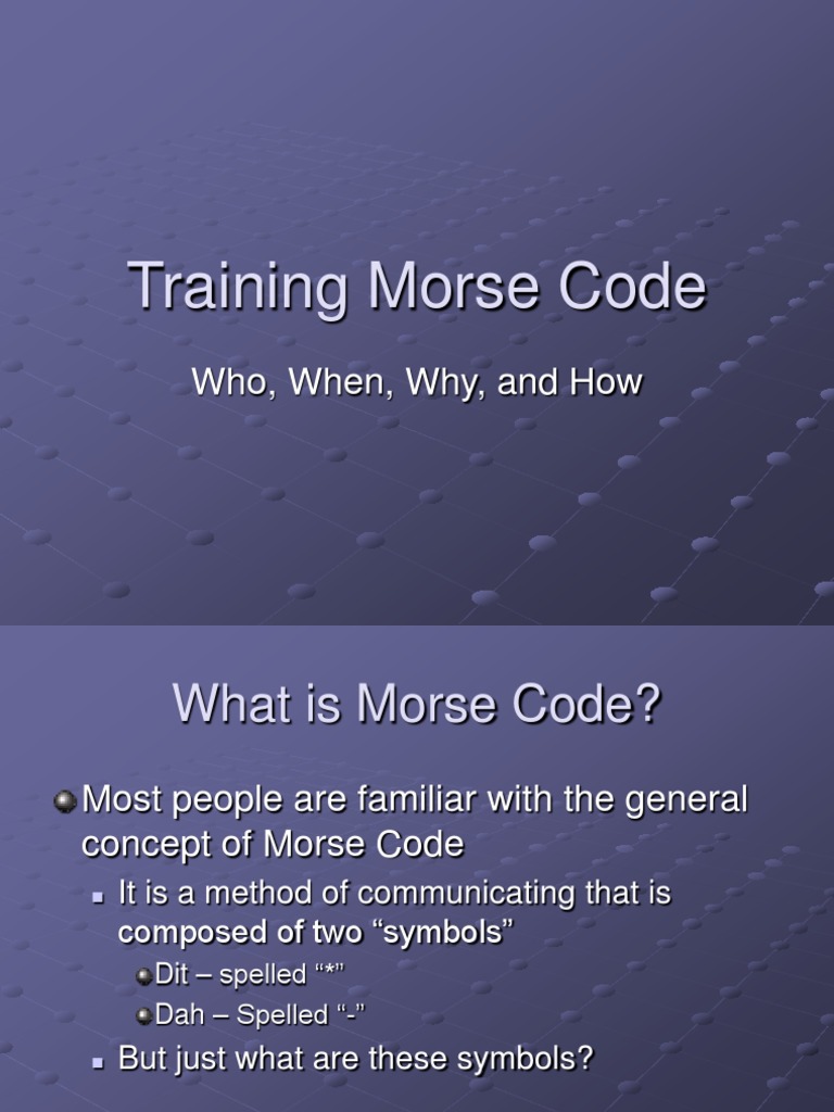 Training Morse Code | Download Free PDF | Information | Linguistics