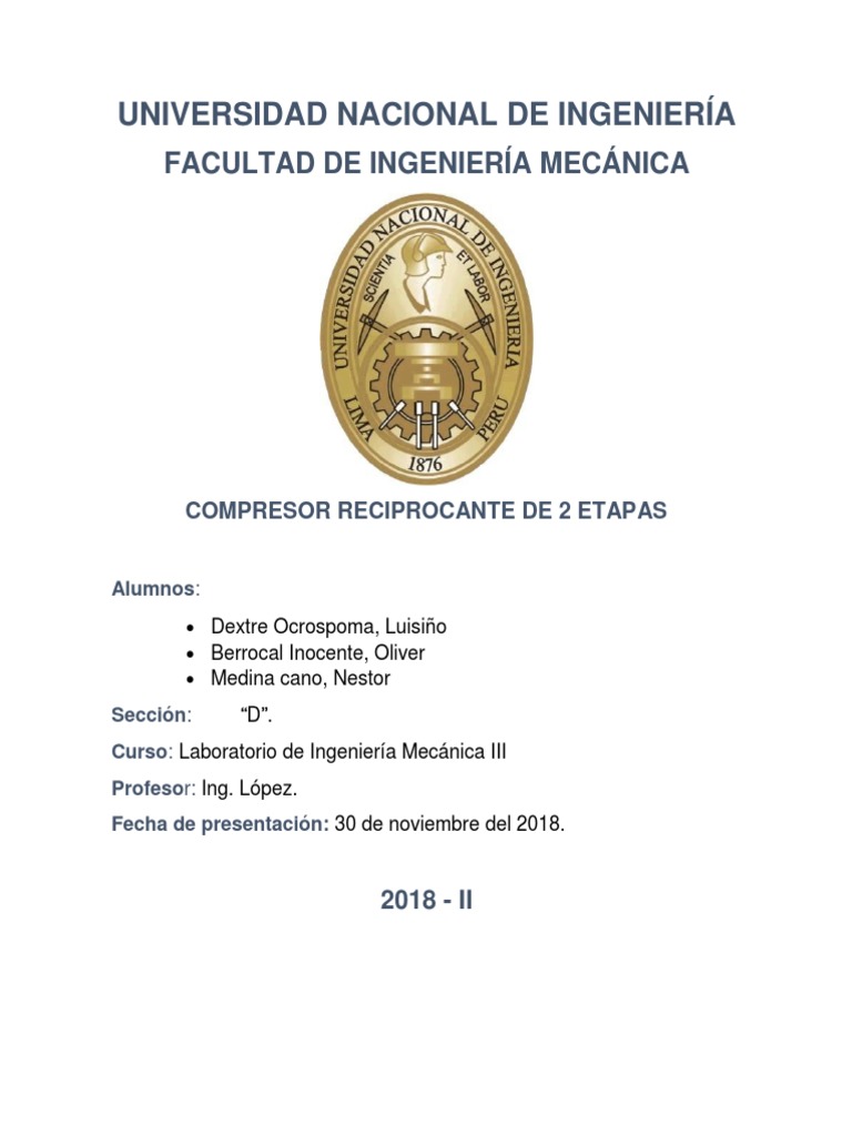 Compresor Reciprocante de 2 Etapas | PDF | Motor de combustión interna ...