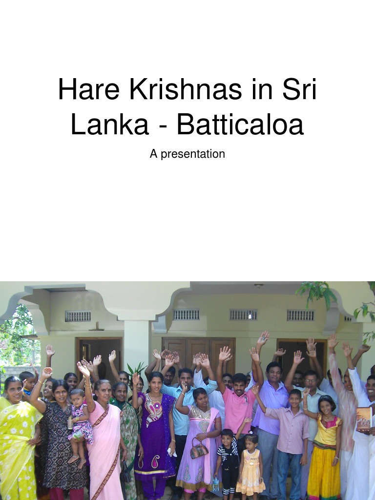 Iskcon Hare Krishna Sri Lanka Preaching | PDF
