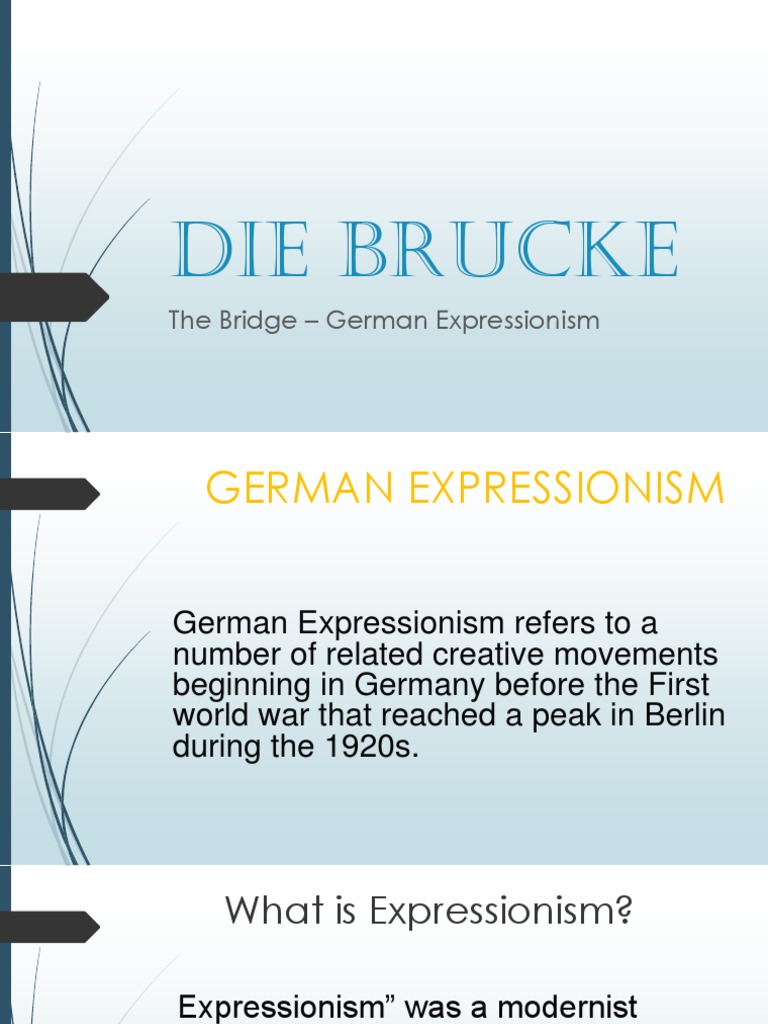 Die Brucke: The Bridge - German Expressionism | PDF | Expressionism ...