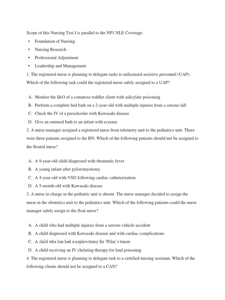 NP1 NLE Coverage | PDF | Informed Consent | Nursing