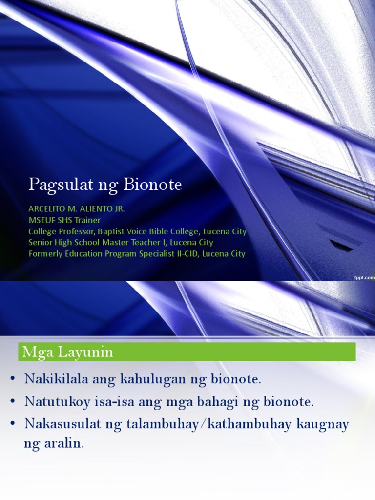 Bionote | PDF