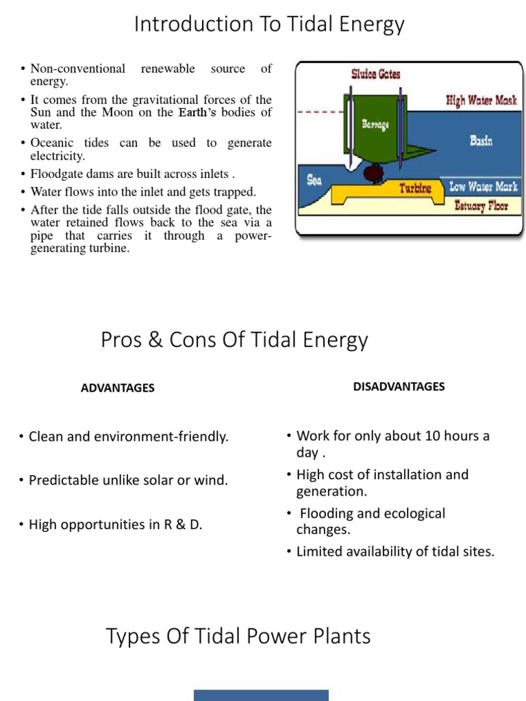 Introduction To Tidal Energy | PDF | Power Station | Sustainable ...