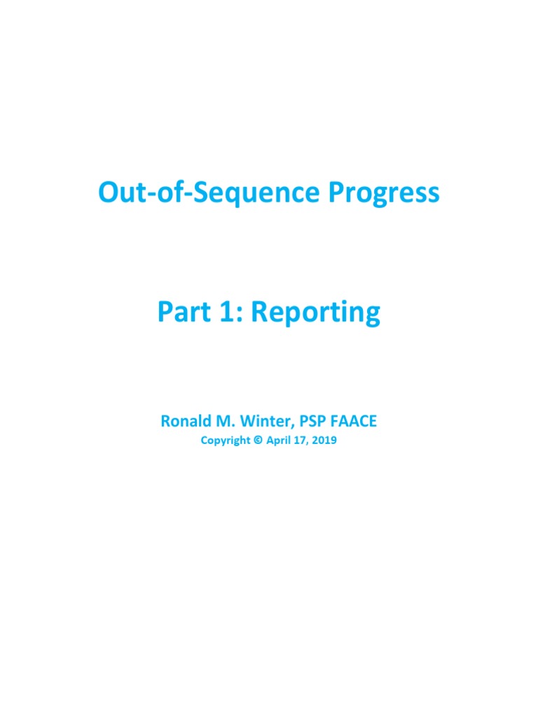 Out of Sequence Progress | PDF | Statistics | Logic