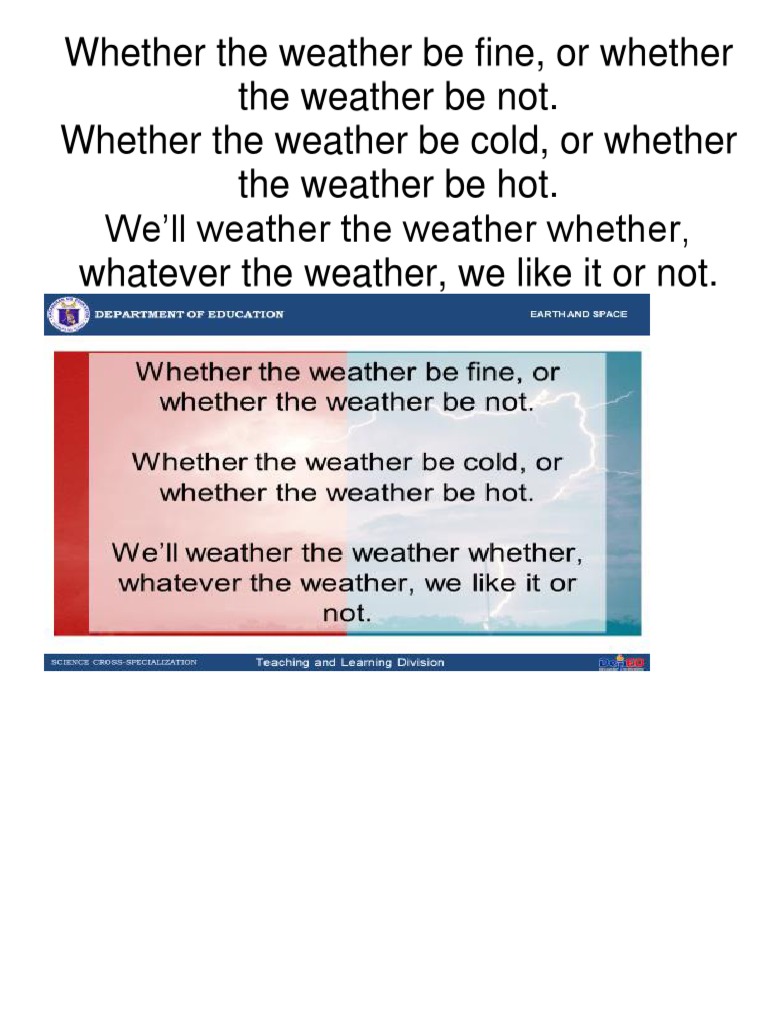 Wether The Weather Be Fine | PDF