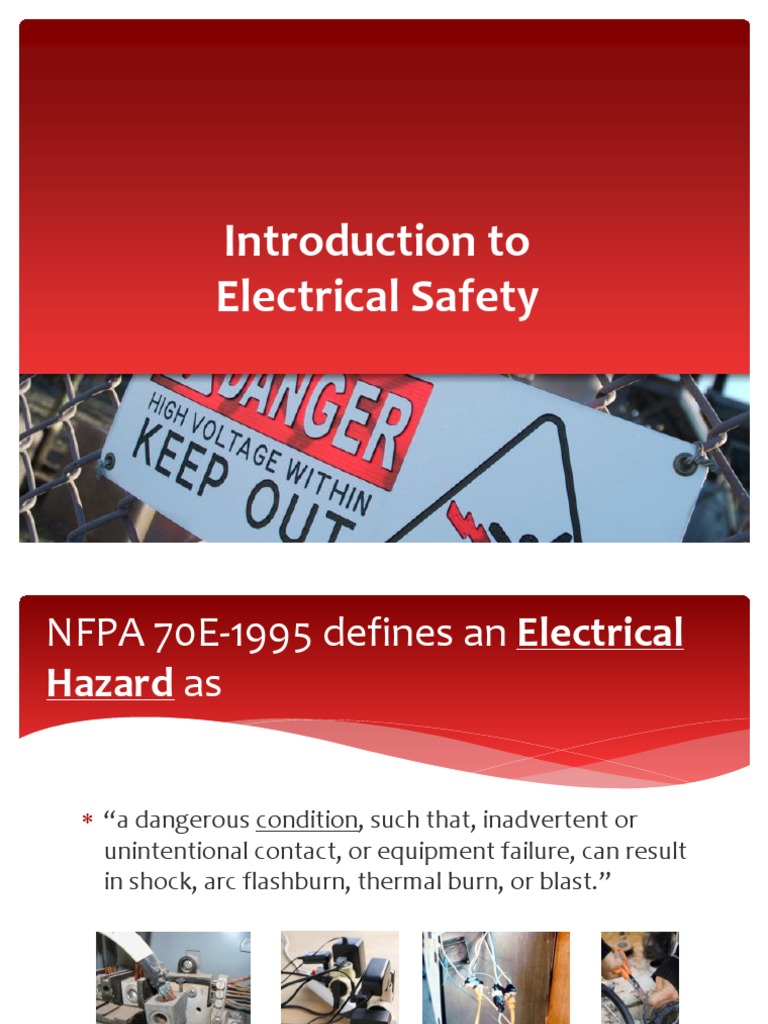 01 Introduction To Electrical Safety 2019 PDF | PDF | Electrician | Safety