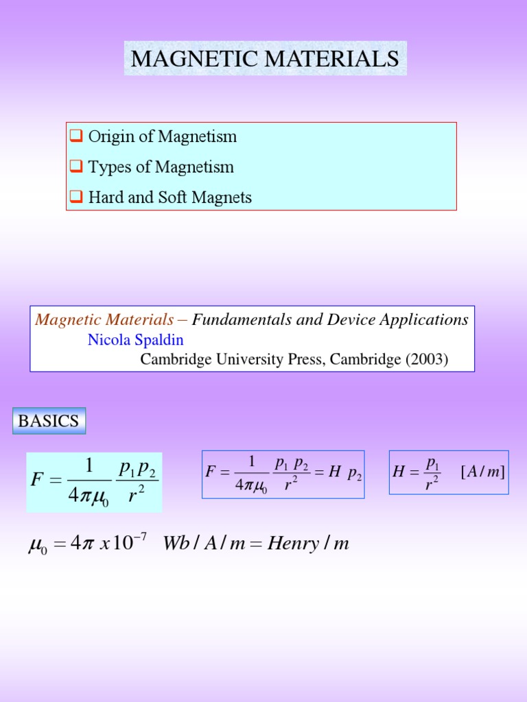 Understanding Magnetic Materials | PDF