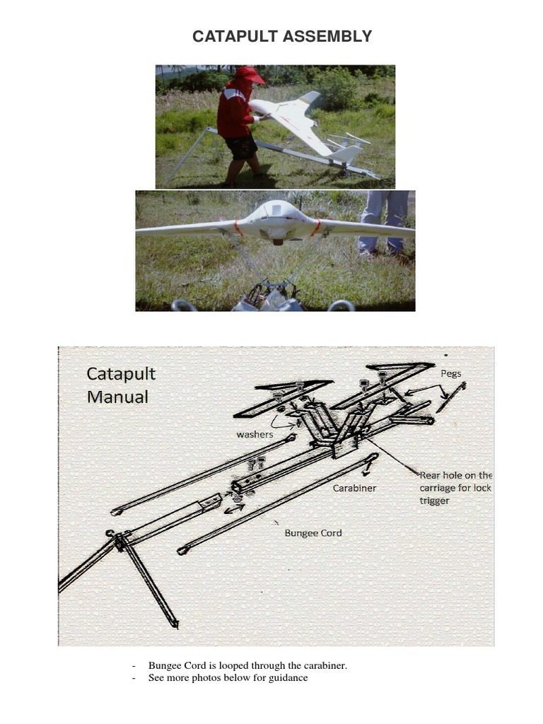 Catapult Assembly: - Bungee Cord Is Looped Through The Carabiner. - See More Photos Below For ...