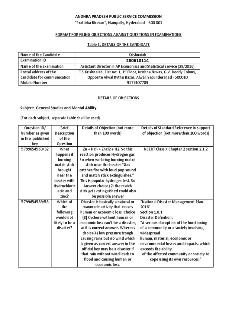 Objection Format | PDF | Nature